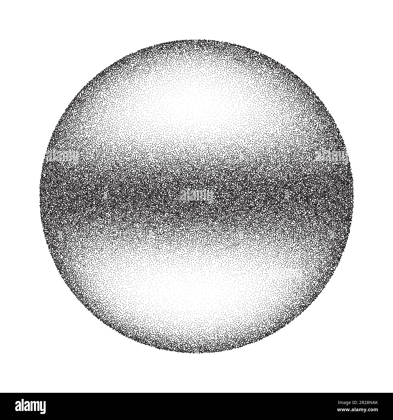 Grainy circle with noise dotted texture. Gradient ball with shadow on ...