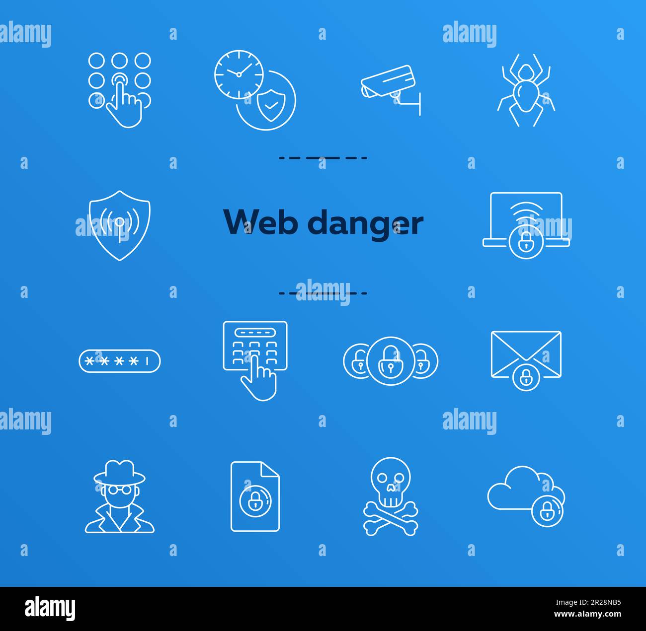 Web danger icons Stock Vector Image & Art - Alamy