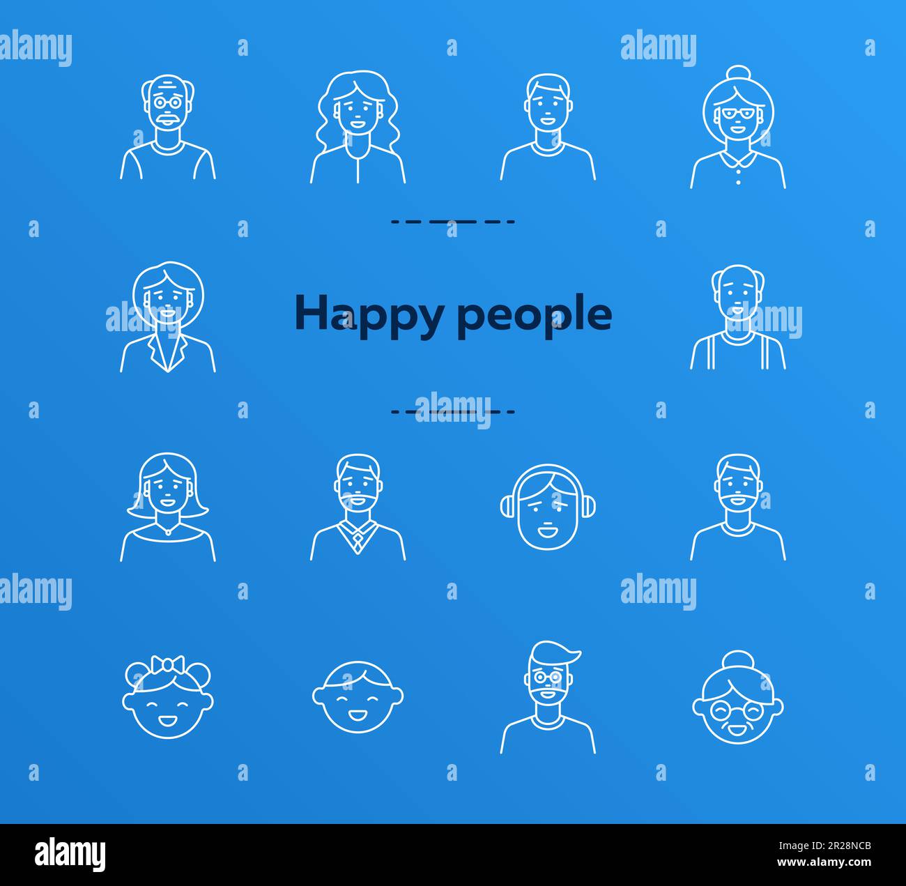 Happy people icons Stock Vector Image & Art - Alamy