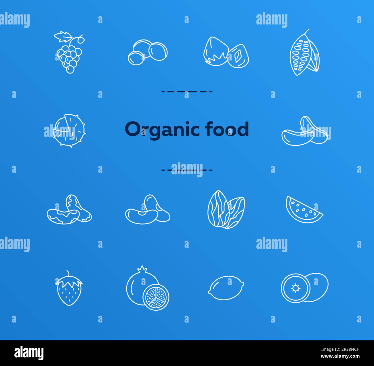 Organic food icons Stock Vector Image & Art - Alamy