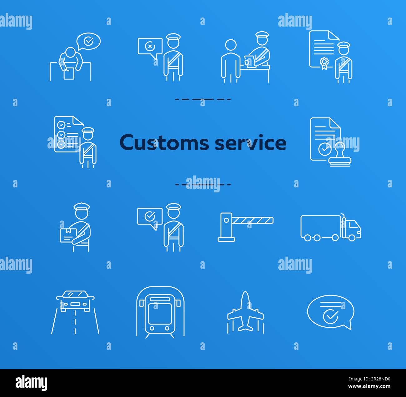 Customs service icons Stock Vector Image & Art - Alamy