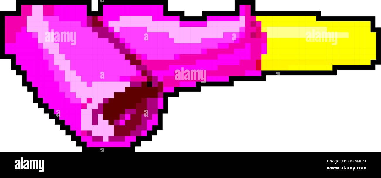 fun party whistle game pixel art vector illustration Stock Vector Image ...
