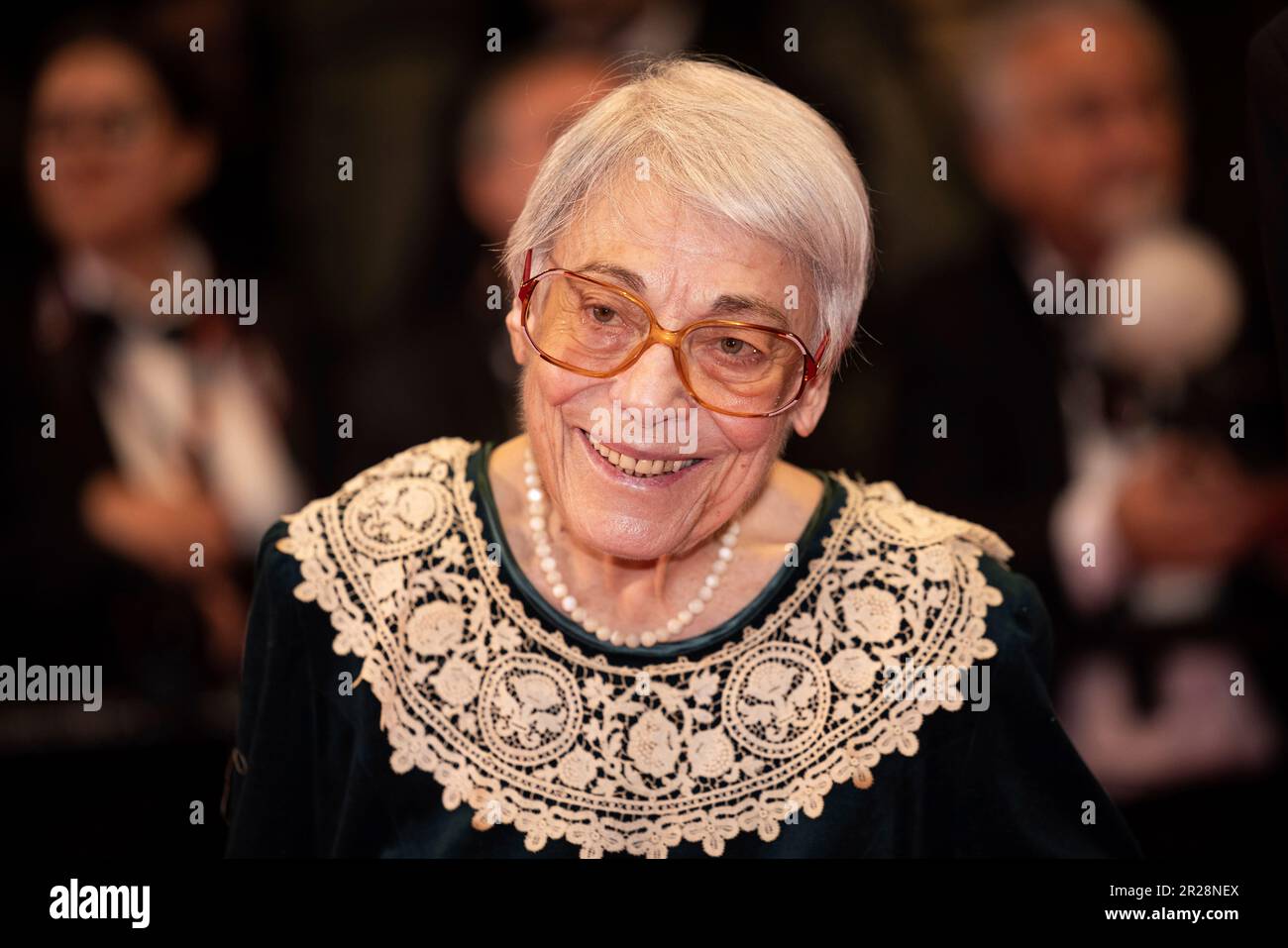 Judit Elek poses for photographers upon arrival at the premiere of the ...