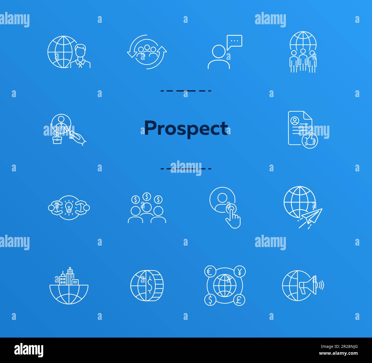 Prospect line icon set Stock Vector Image & Art - Alamy