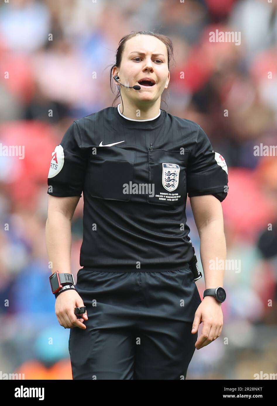 Referee Emily Heaslip during Vitality Women's FA Cup Final soccer match ...
