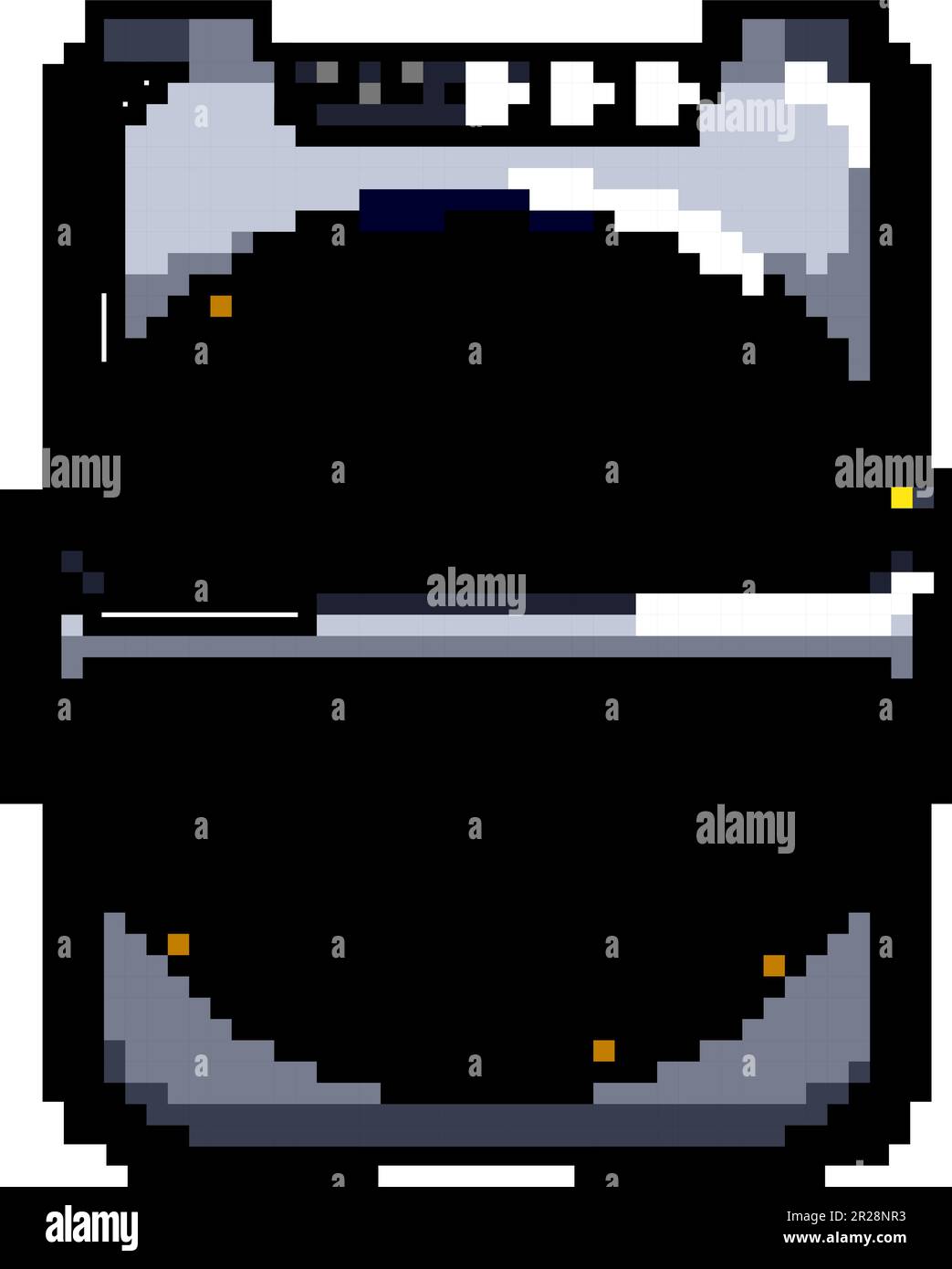 black partybox sound game pixel art vector illustration Stock Vector ...