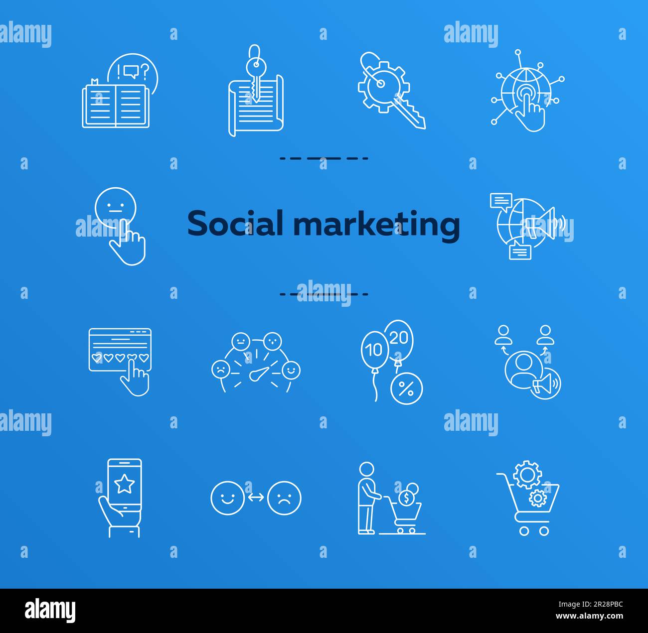 Social marketing icons Stock Vector Image & Art - Alamy