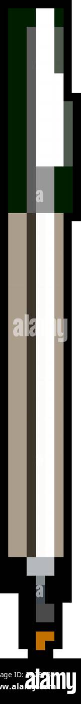 ink pen game pixel art vector illustration Stock Vector Image & Art - Alamy