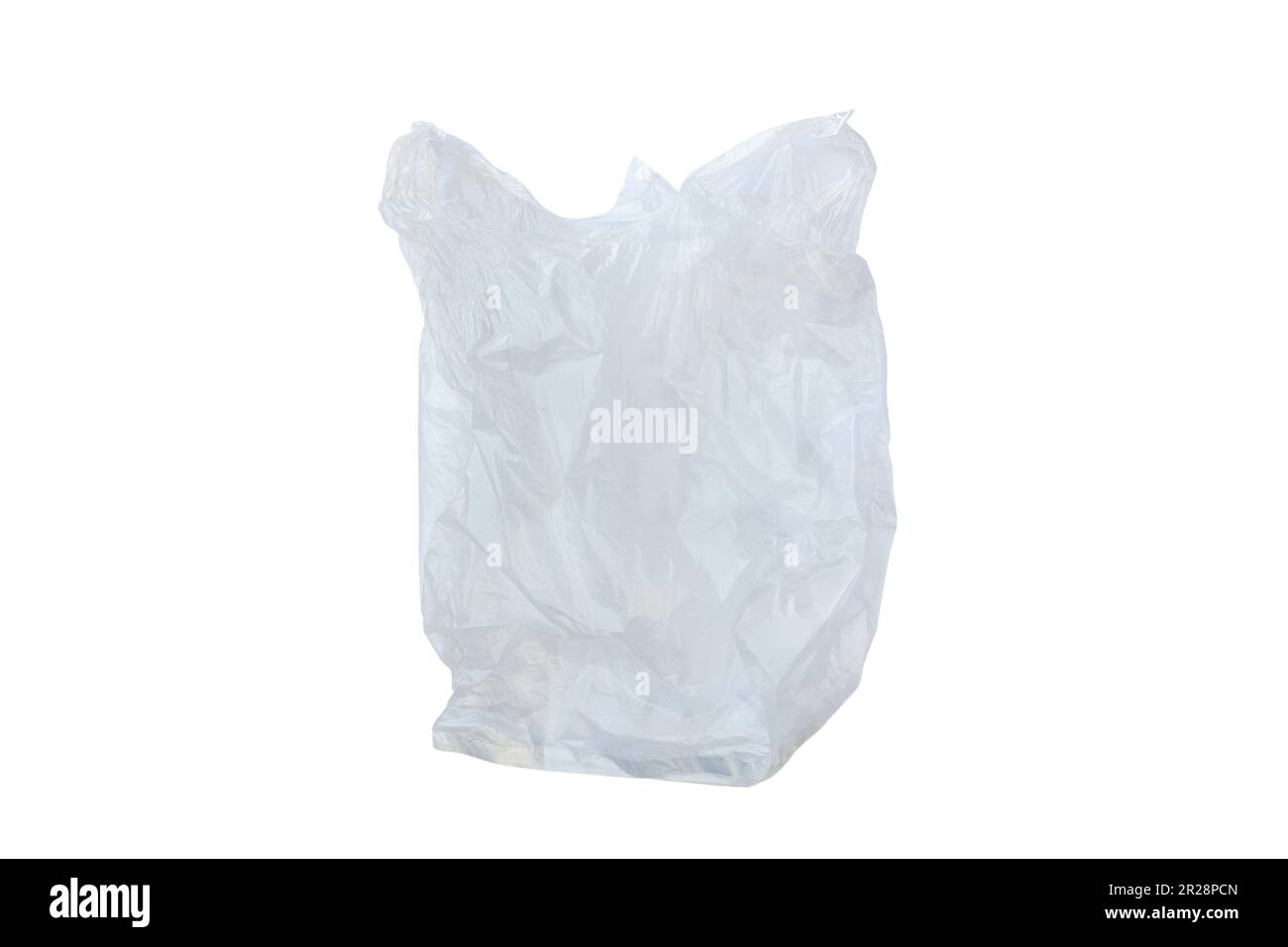 White transparent plastic bag isolated on a white background Stock ...