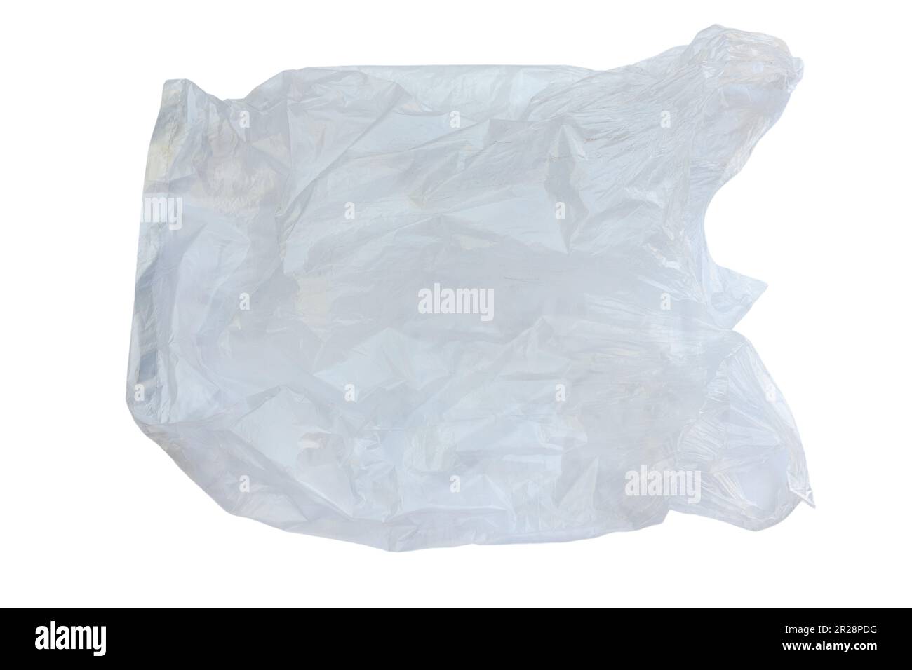 Clear plastic bag isolated on white background Stock Photo - Alamy