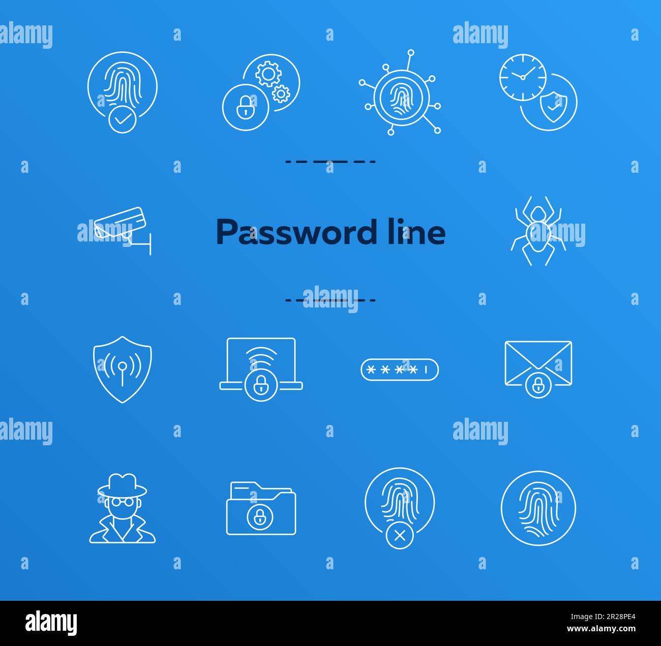 Password line icons Stock Vector Image & Art - Alamy