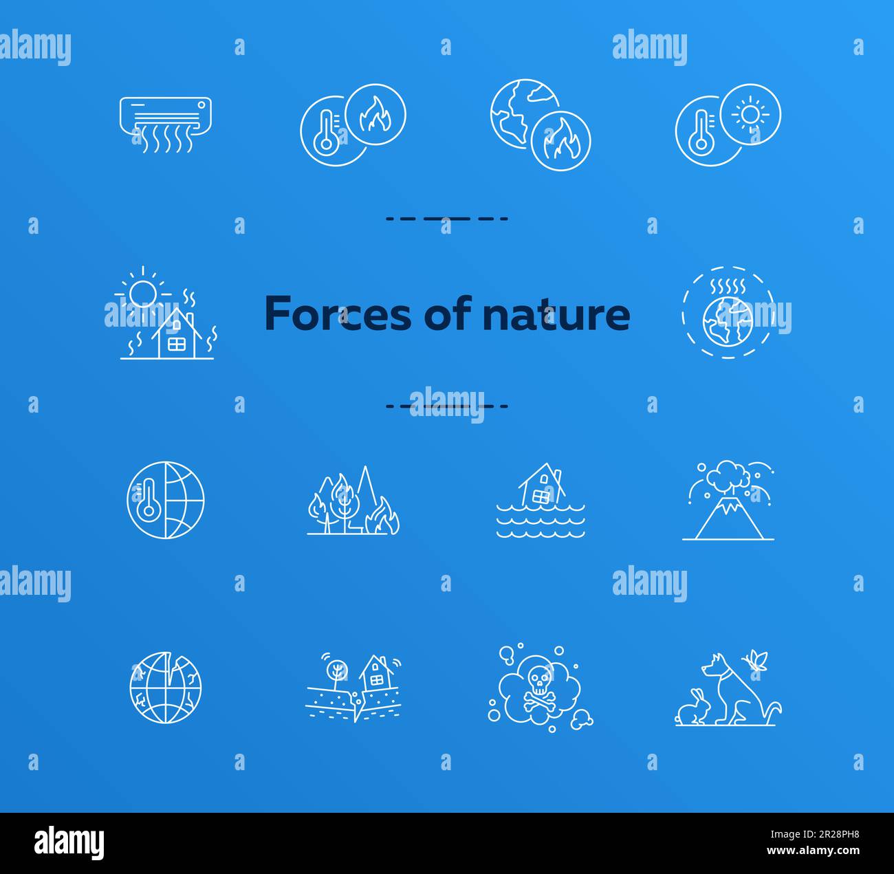 Forces of nature icons Stock Vector Image & Art - Alamy