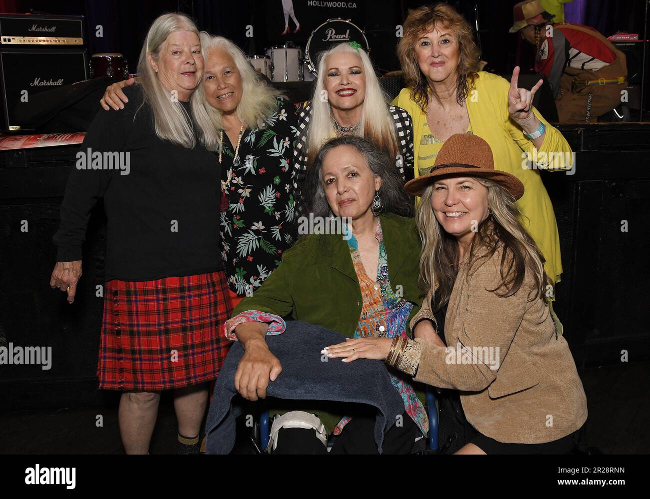 Los Angeles, USA. 17th May, 2023. (L-R) FANNY members Alice de Buhr, June Millington, Jean ...