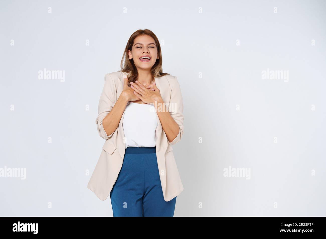 Hands over mouth hi-res stock photography and images - Alamy