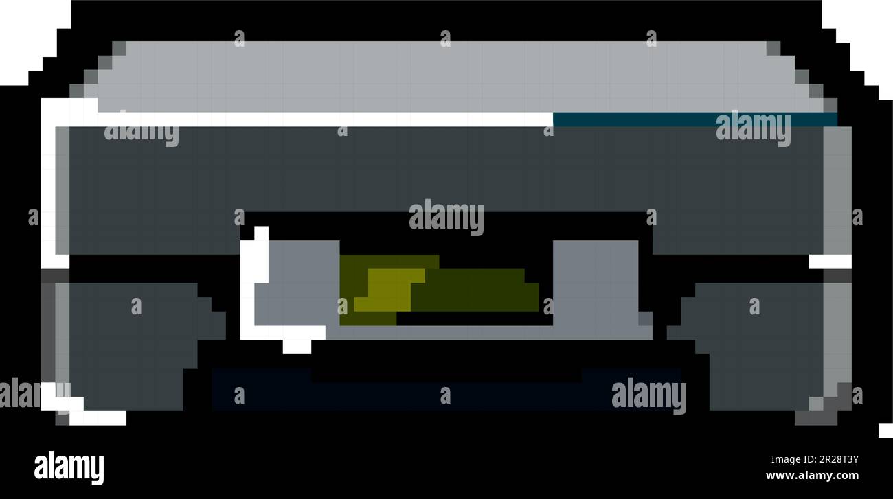 paper photo printer game pixel art vector illustration Stock Vector ...