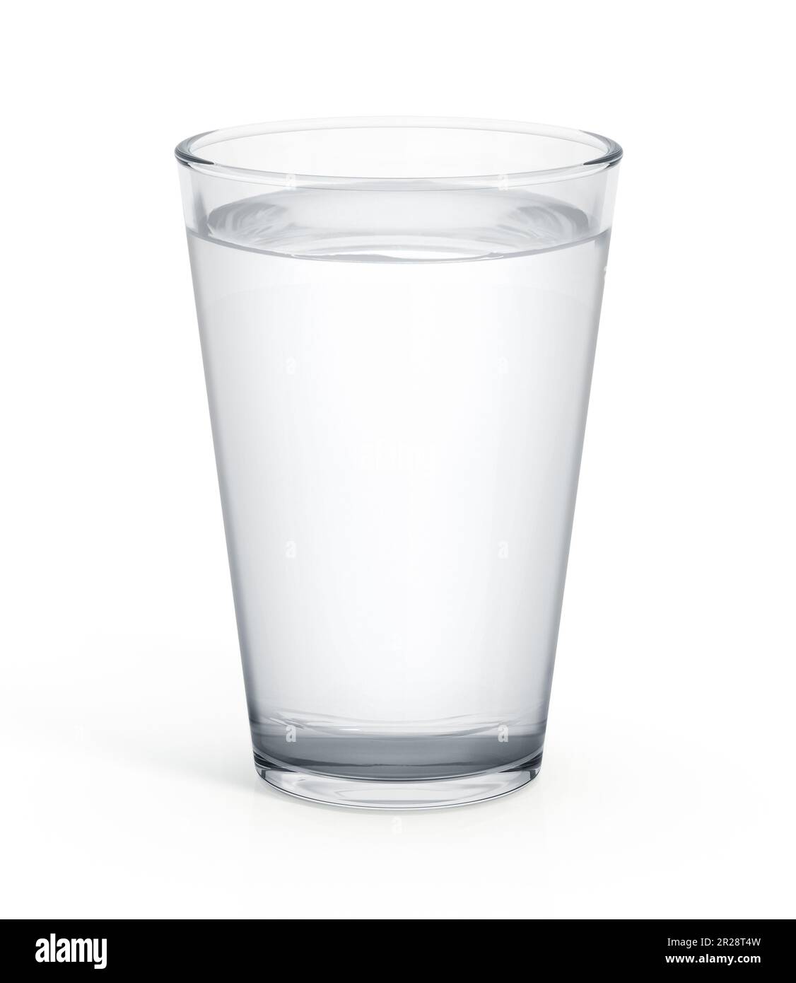 Glass of water isolated on white background. 3D illustration Stock ...