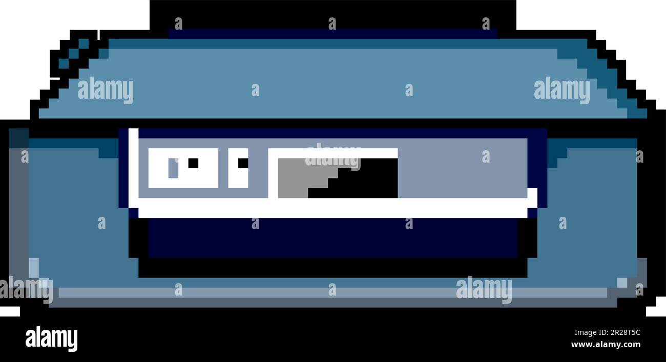 document photo printer game pixel art vector illustration Stock Vector ...