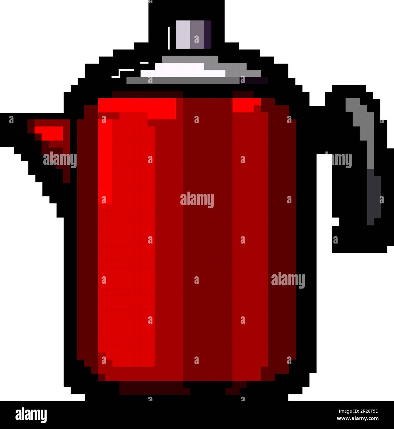 hot percolator pot coffee game pixel art vector illustration Stock ...