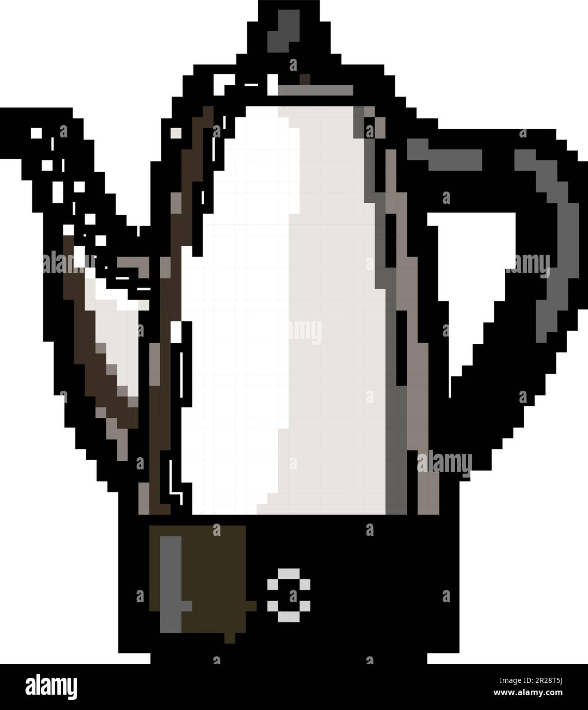 cup percolator pot coffee game pixel art vector illustration Stock ...