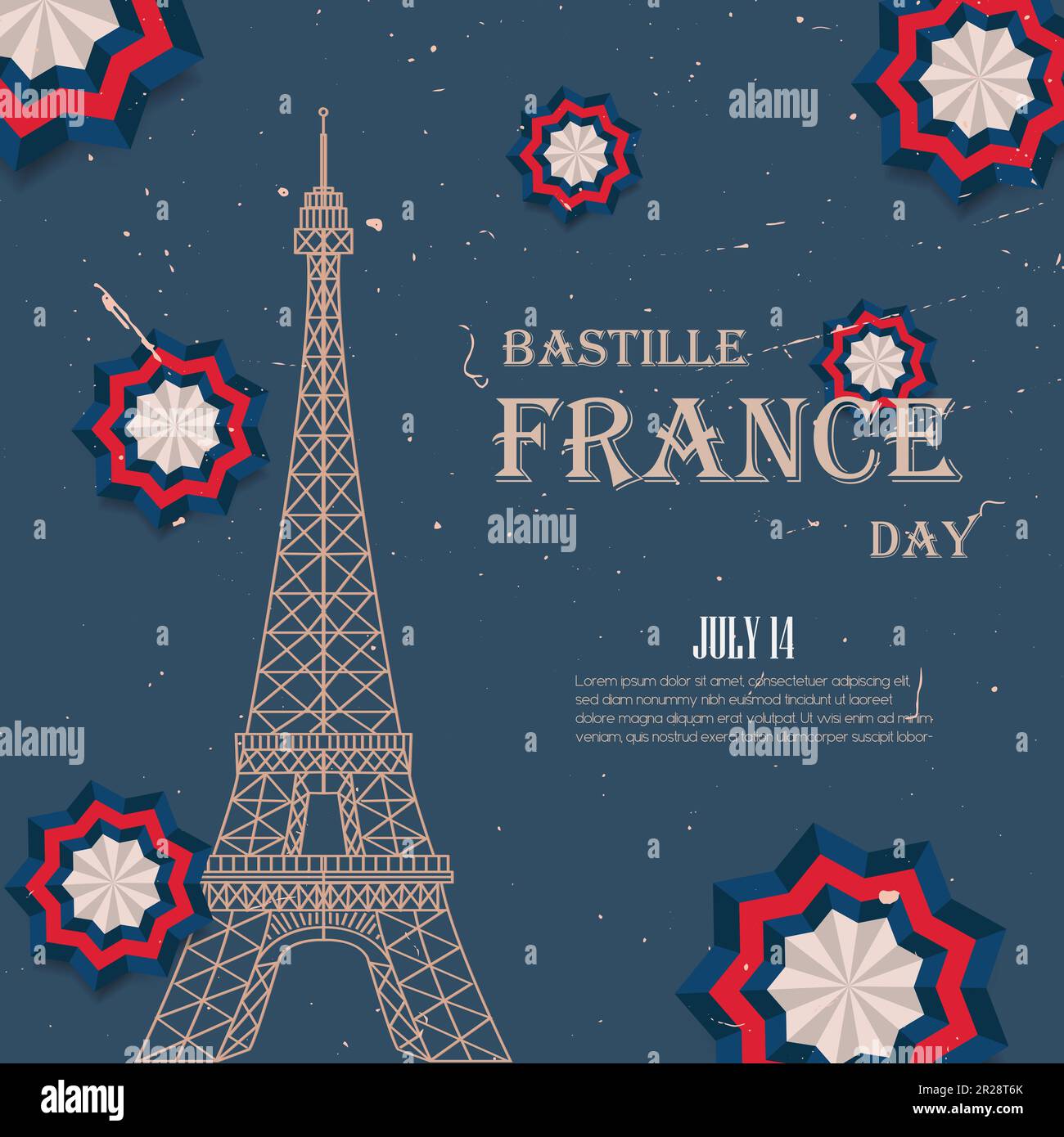 Bastille France Day July 14. A national holiday celebration concept ...