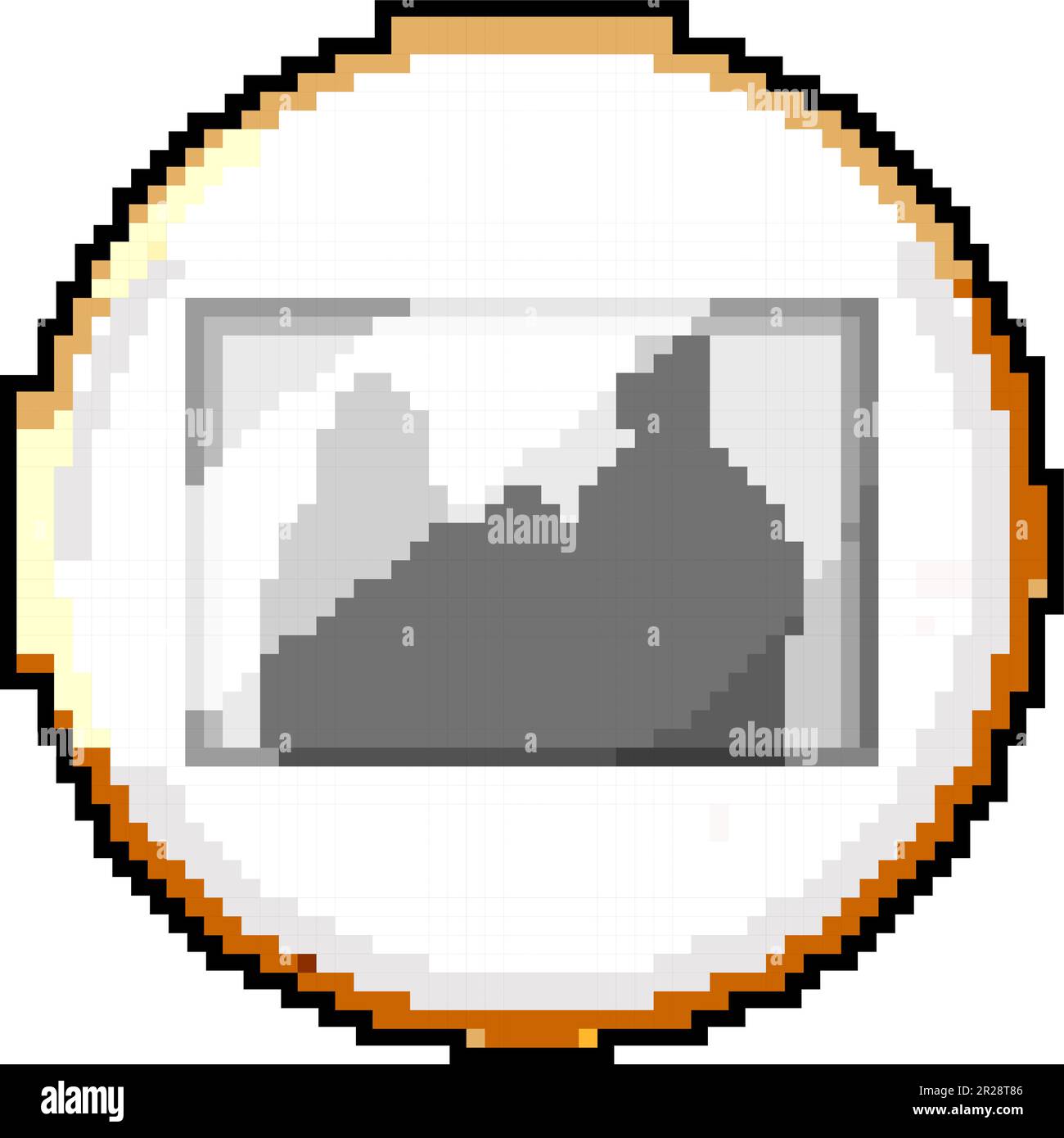 art photo frame game pixel art vector illustration Stock Vector Image ...