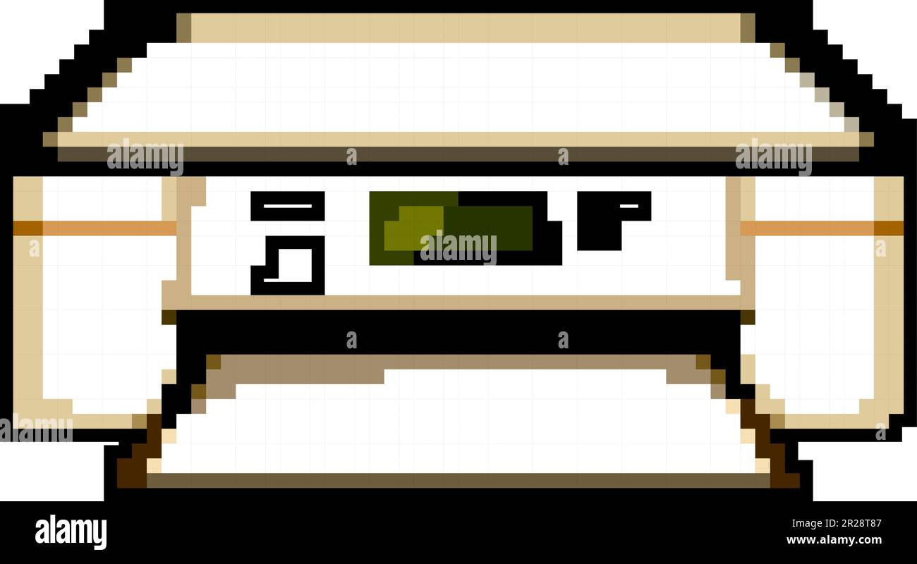 computer photo printer game pixel art vector illustration Stock Vector ...