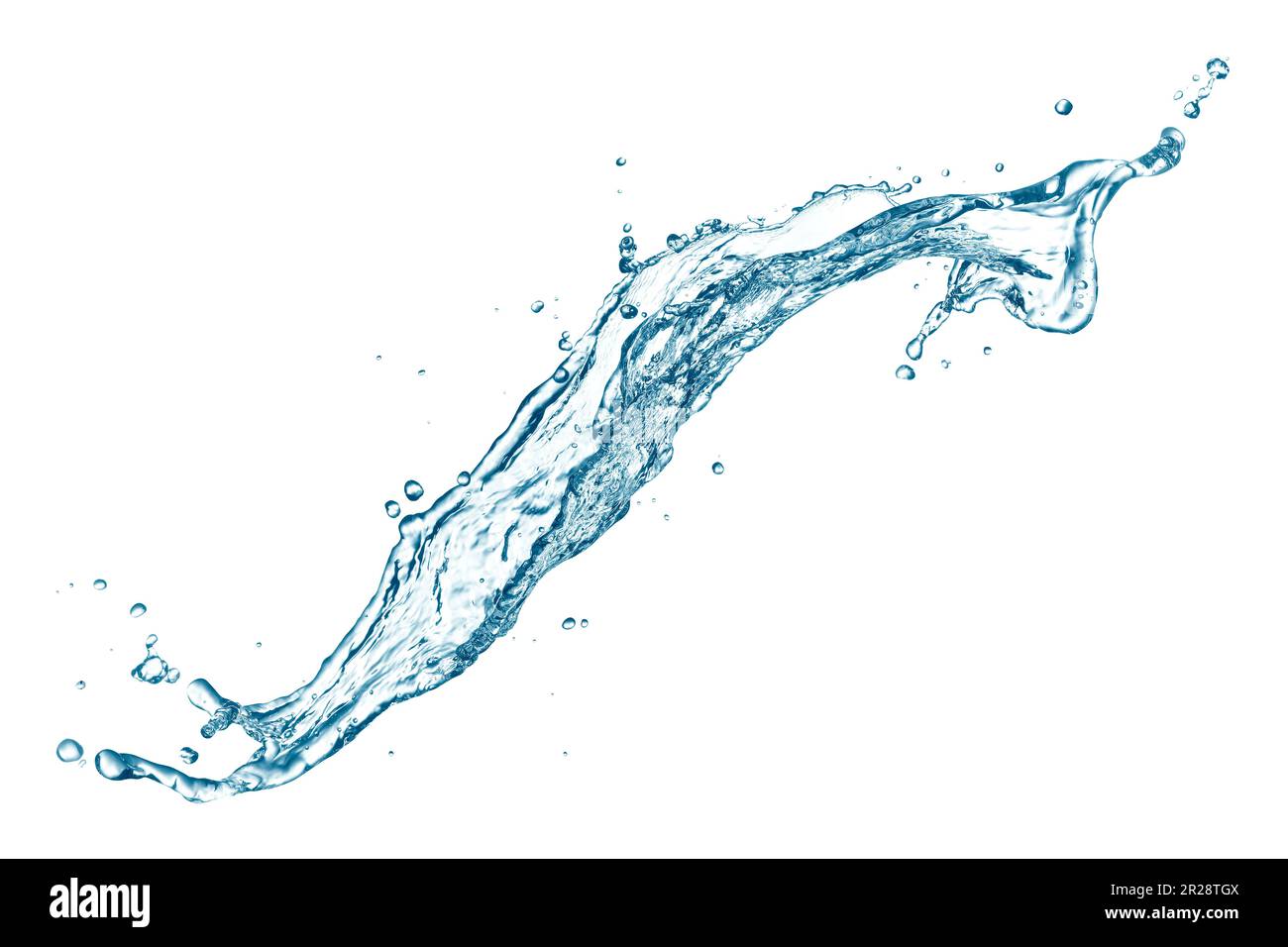 Flowing water splash isolated on white background Stock Photo - Alamy