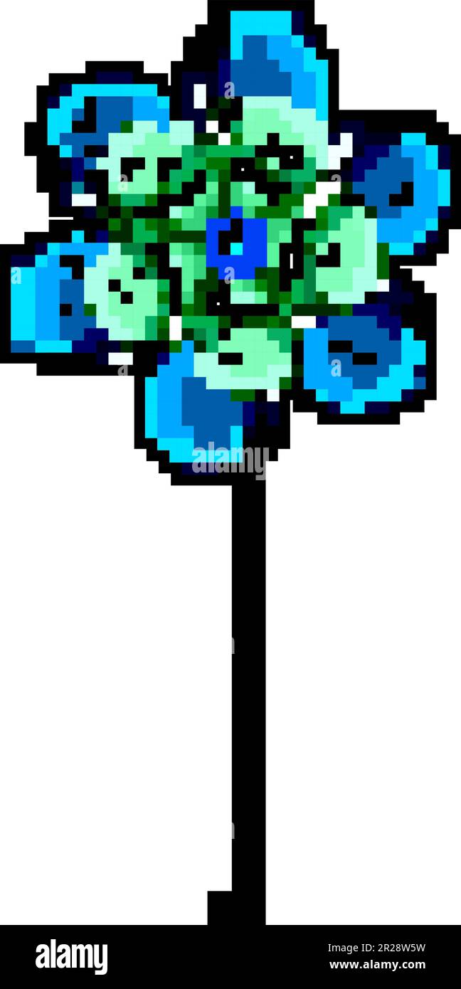 vane pinwheel toy game pixel art vector illustration Stock Vector Image ...