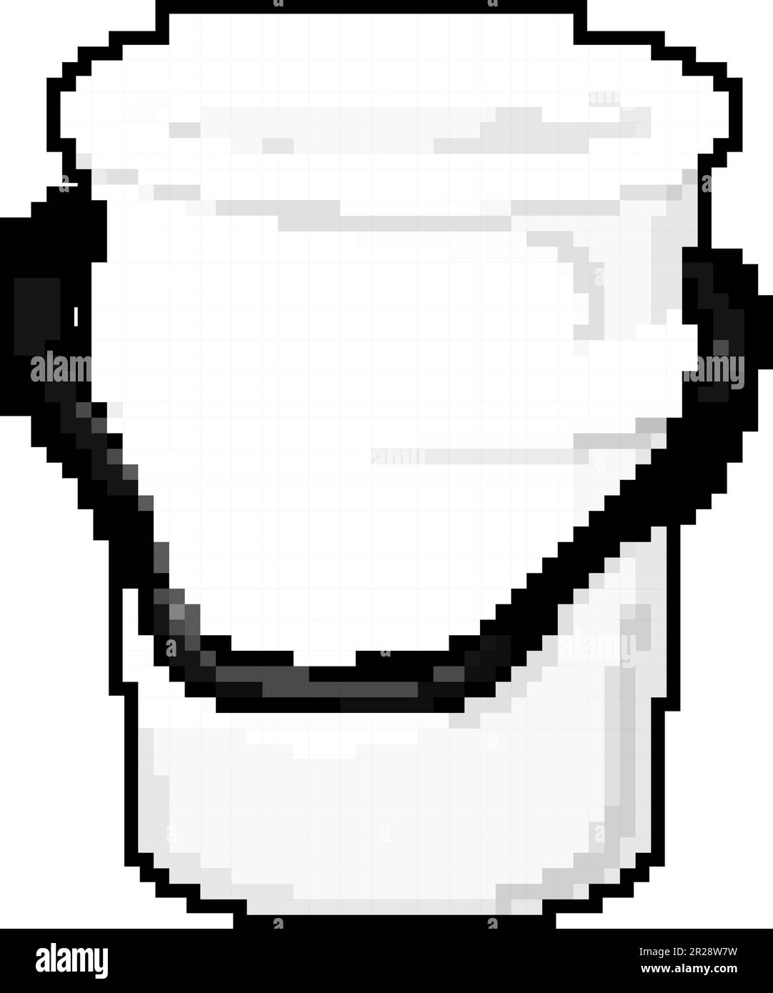 Minecraft Milk Bucket Pixel Art