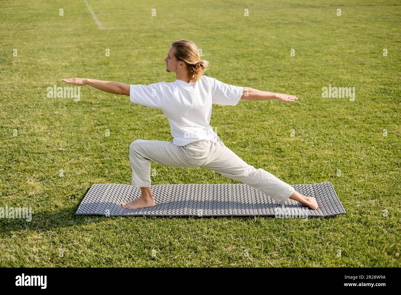 Side view man meditation on hi-res stock photography and images - Alamy