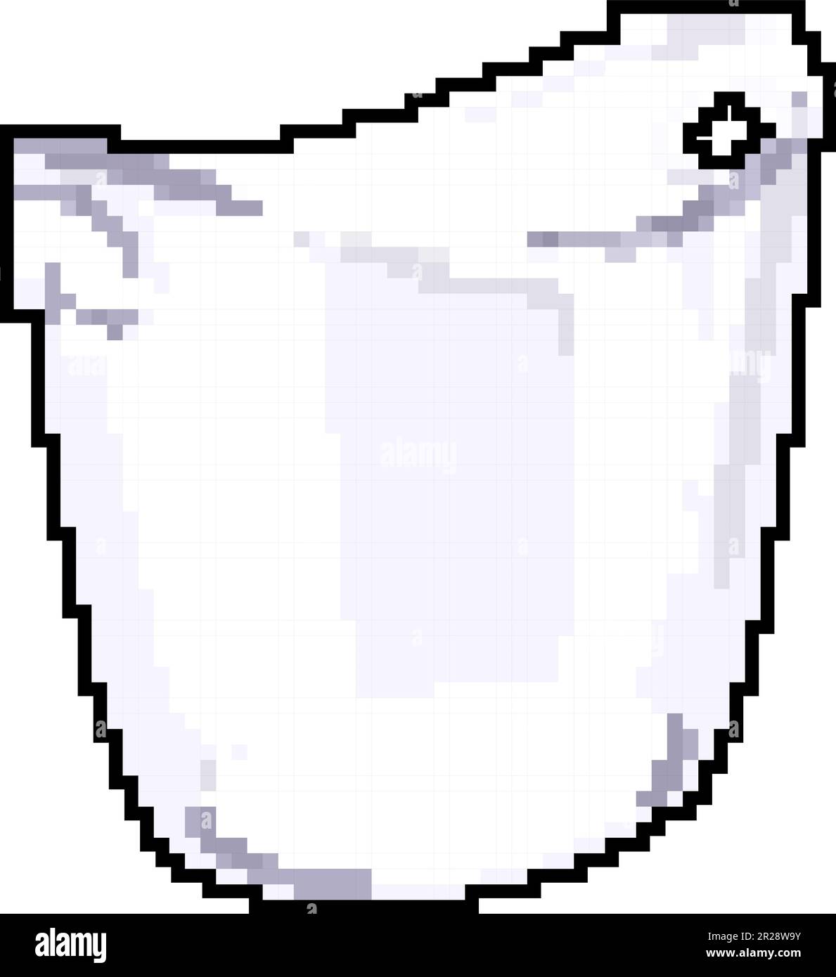 transparent plastic bucket container game pixel art vector illustration ...