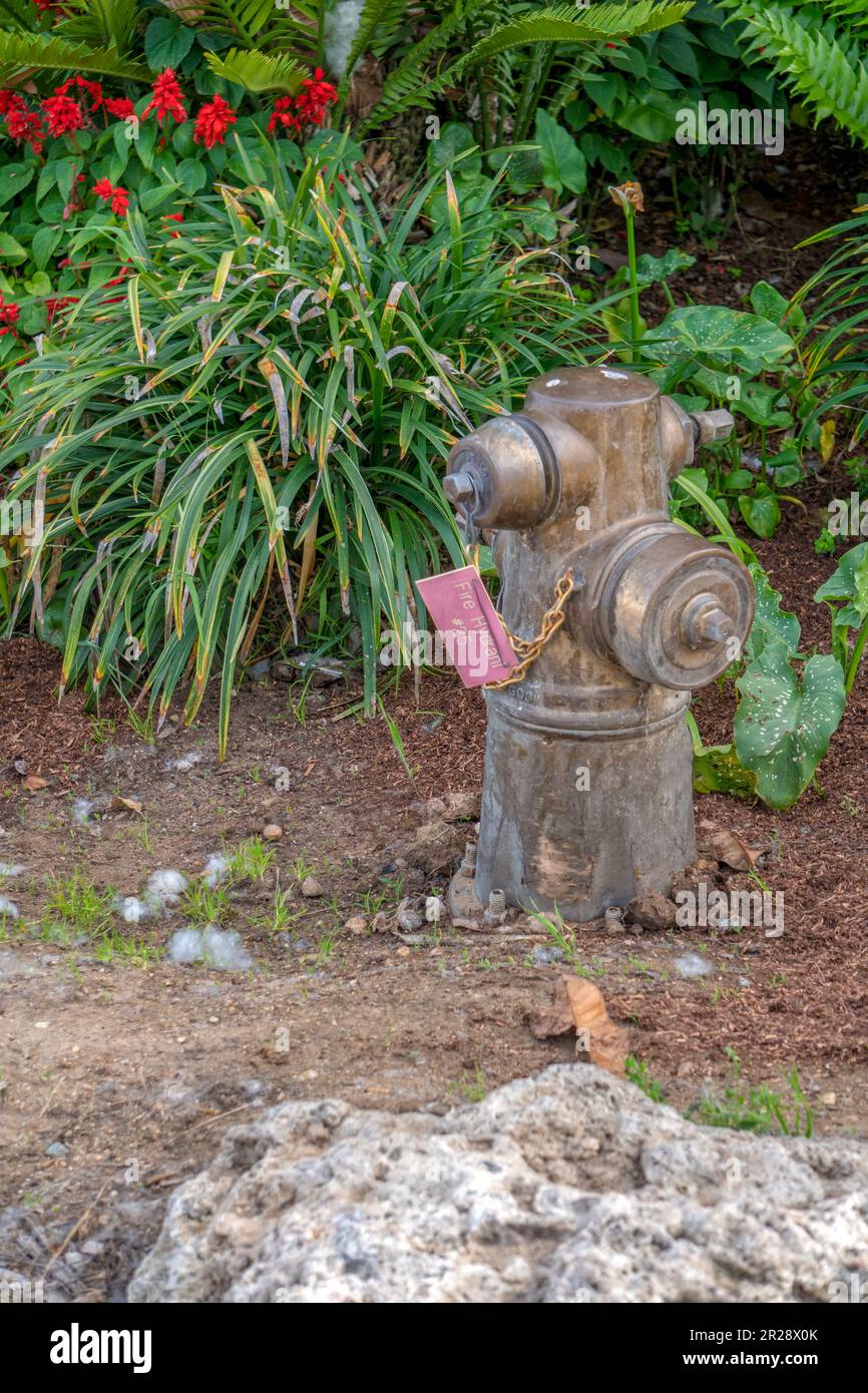 Old fire hydrant in the garden Stock Photo - Alamy