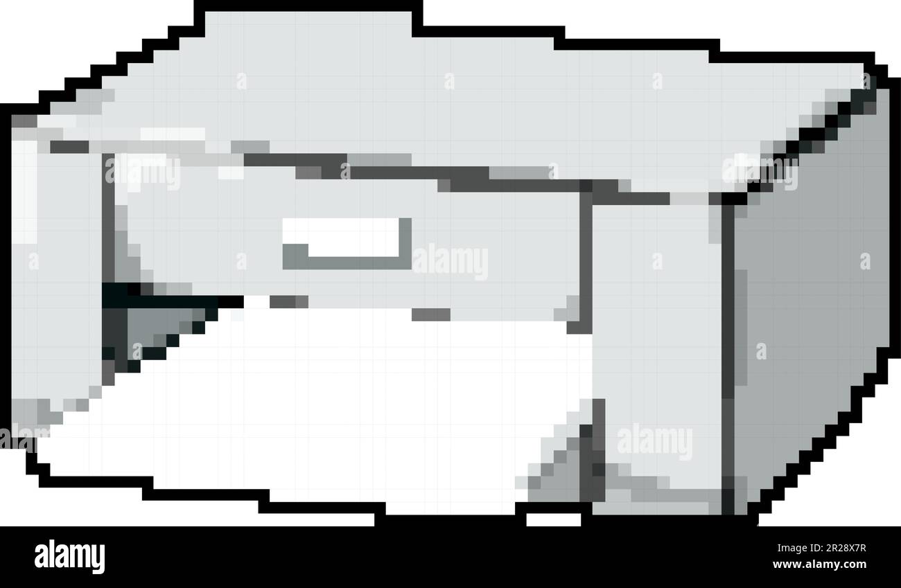 computer printer paper game pixel art vector illustration Stock Vector ...