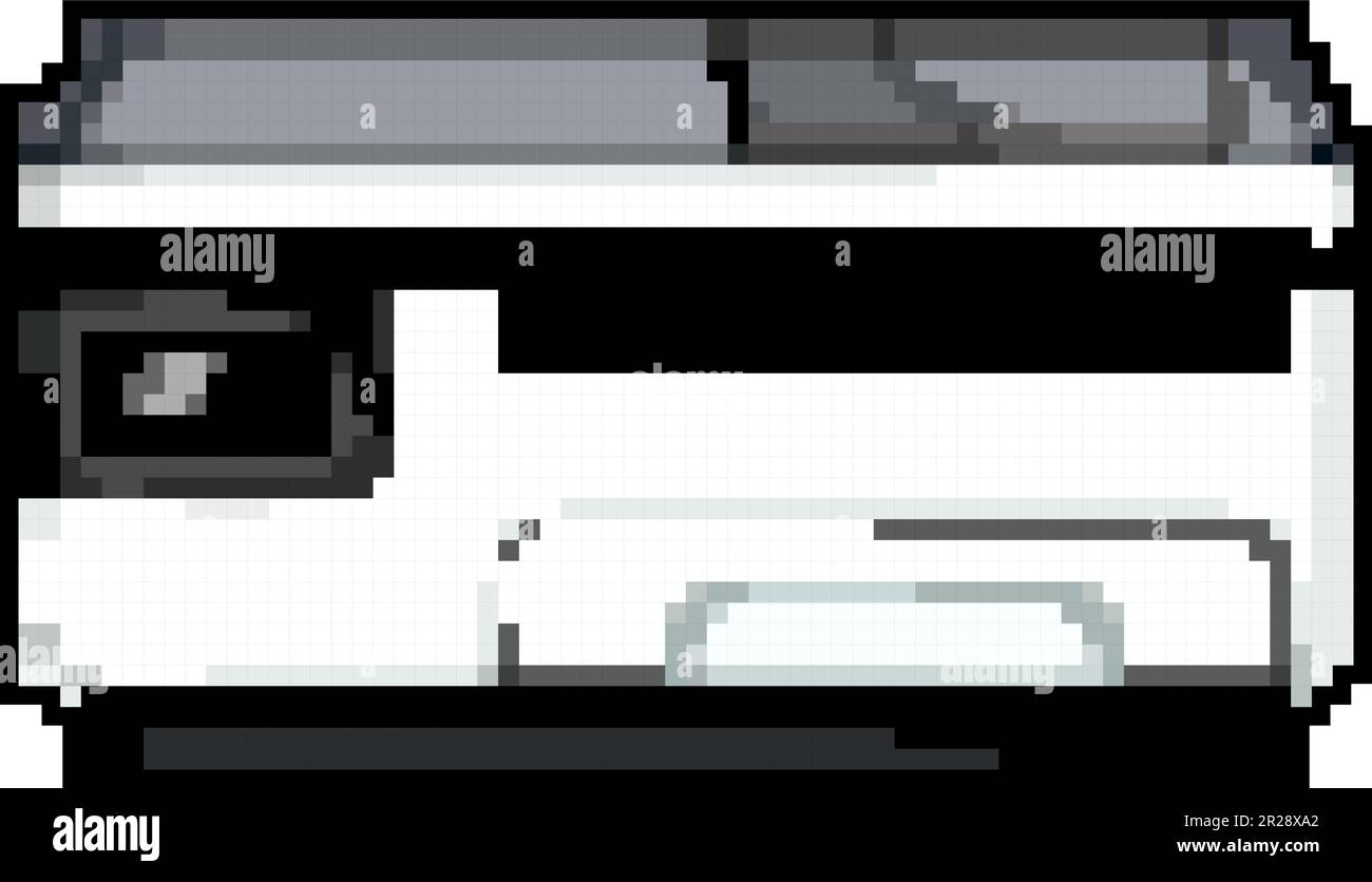 digital printer paper game pixel art vector illustration Stock Vector ...