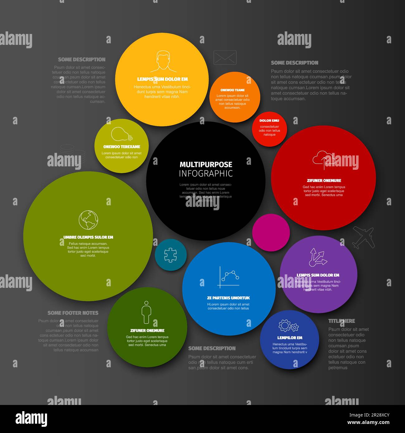 Vector Minimalist colorful circle mosaic Infographic report template ... Vector Minimalist colorful circle mosaic Infographic report template ...
