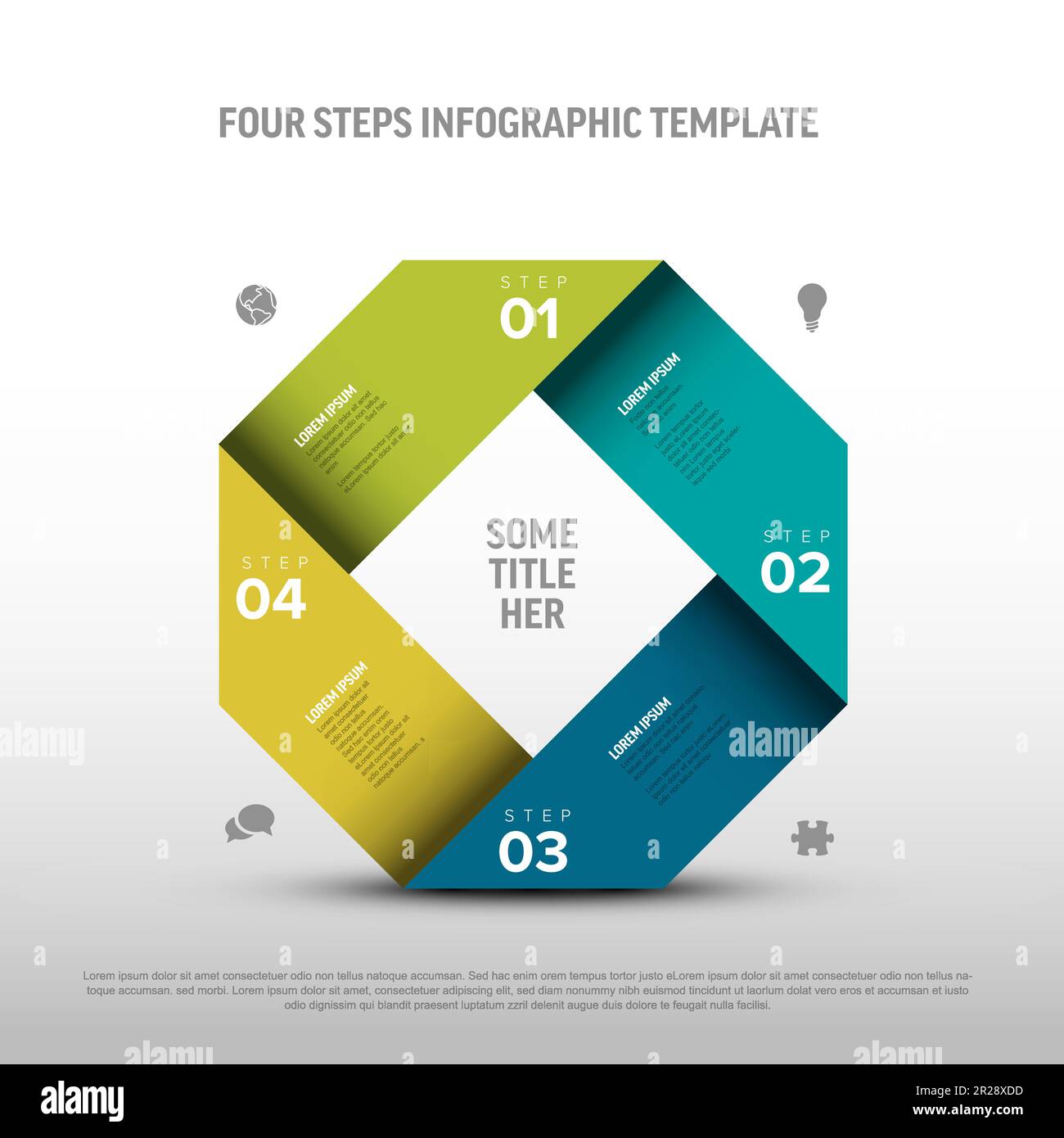 Vector multipurpose Infographic cycle template made from blue and green ...