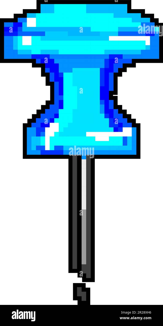 paper push pin game pixel art vector illustration Stock Vector Image ...