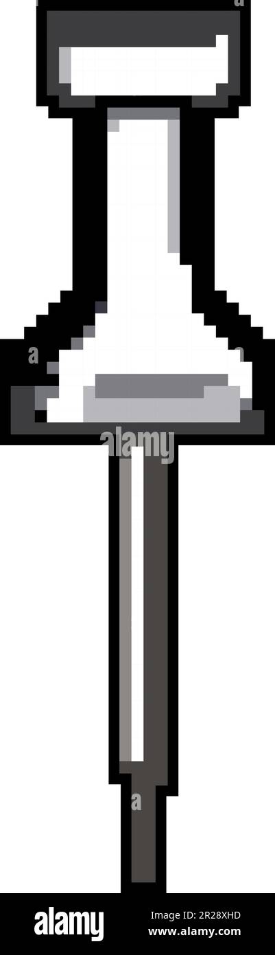 business push pin game pixel art vector illustration Stock Vector Image ...