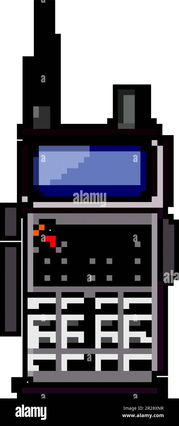 technology radio transceiver game pixel art vector illustration Stock ...