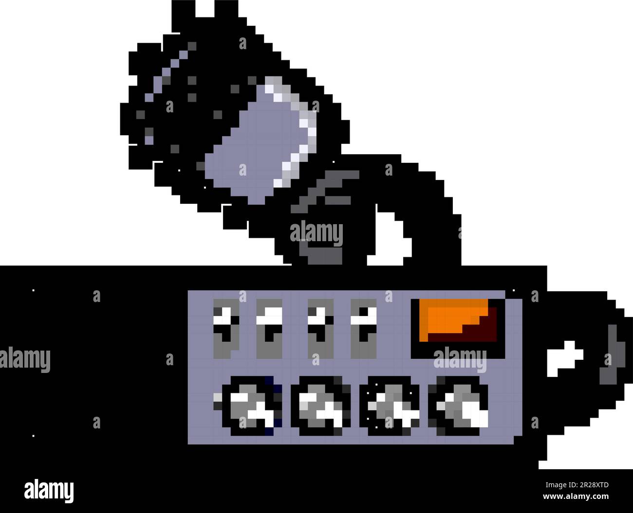 police radio transceiver game pixel art vector illustration Stock ...