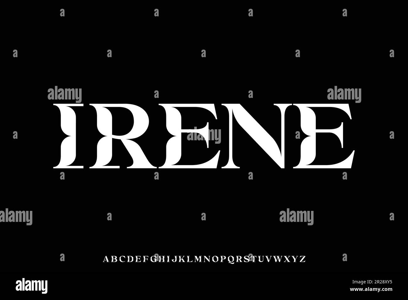 Elegant serif decorative style font vector illustration Stock Vector ...