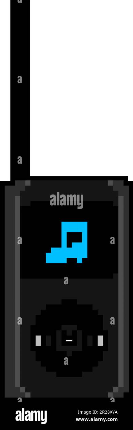 media radio music game pixel art vector illustration Stock Vector Image ...
