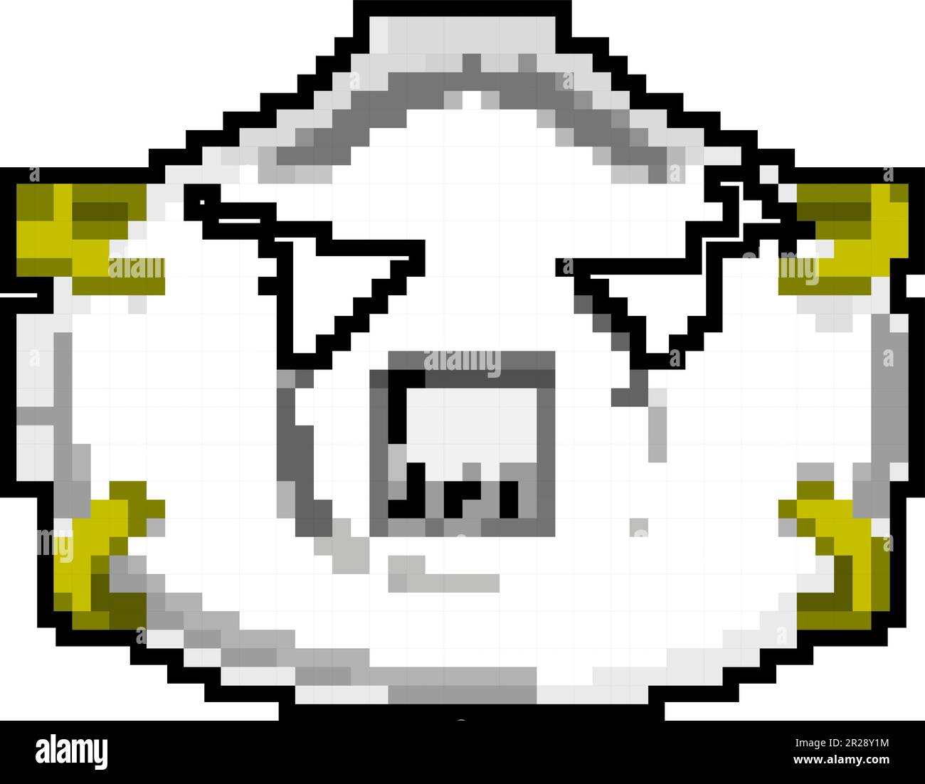 equipment respirator mask game pixel art vector illustration Stock ...