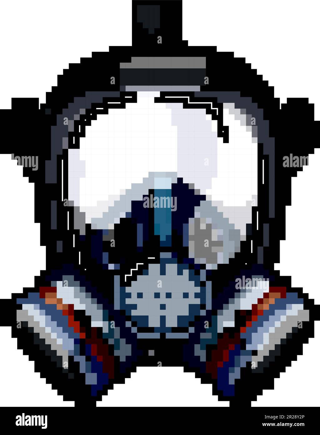 work respirator mask game pixel art vector illustration Stock Vector ...