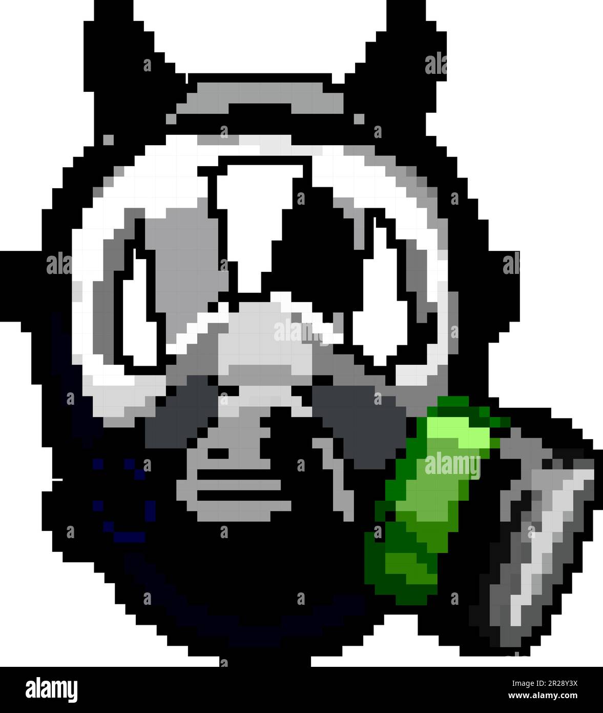 breathing respirator mask game pixel art vector illustration Stock ...