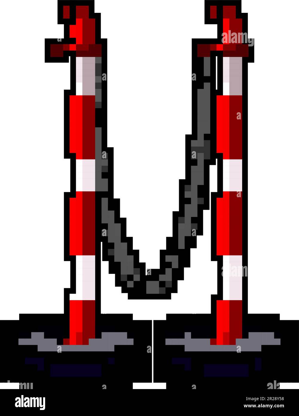 security road barrier game pixel art vector illustration Stock Vector ...