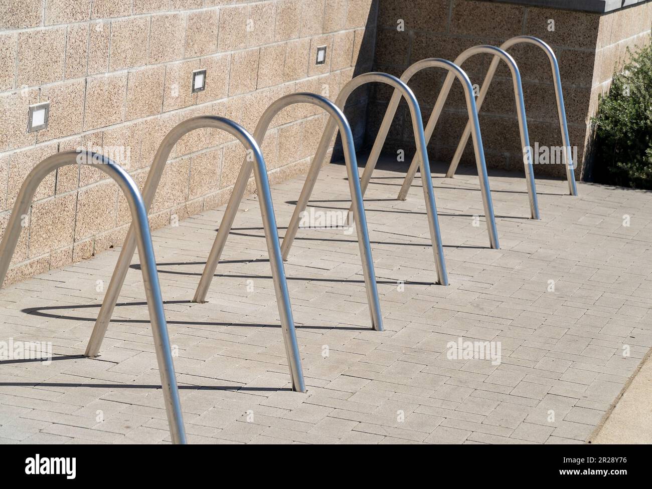 Empty bicycle rack hi-res stock photography and images - Alamy