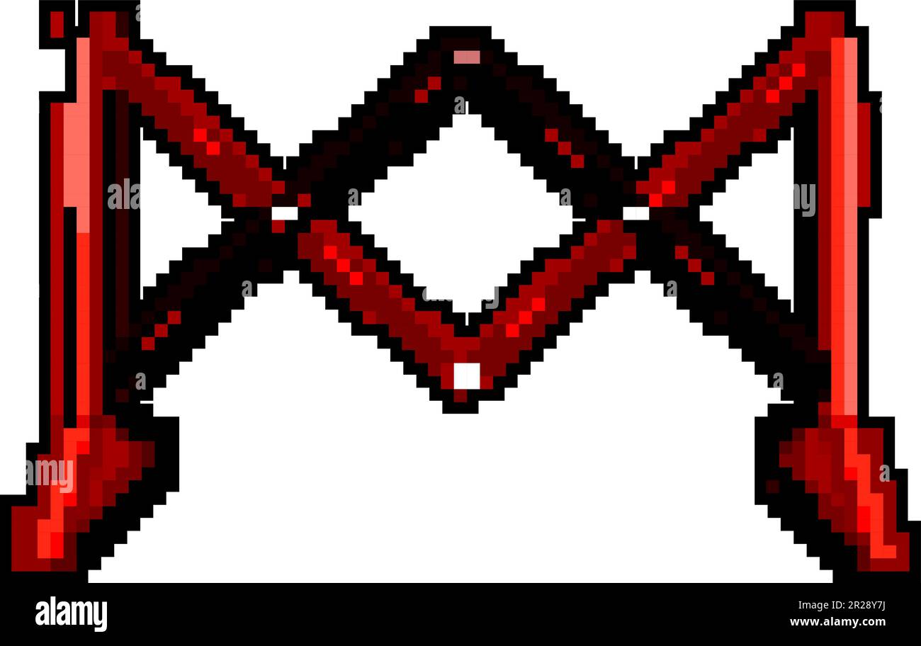 safety road barrier game pixel art vector illustration Stock Vector ...