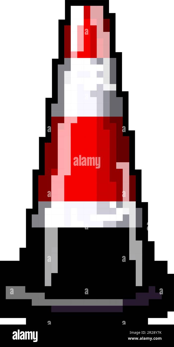 construction road barrier game pixel art vector illustration Stock ...