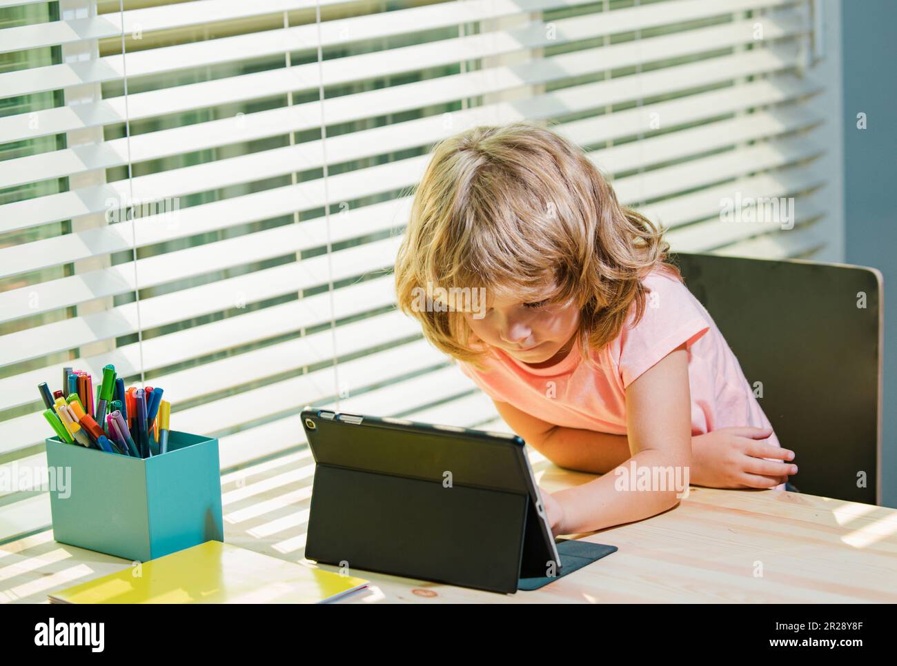 E-learning, homeschool and online education for kids Stock Photo - Alamy
